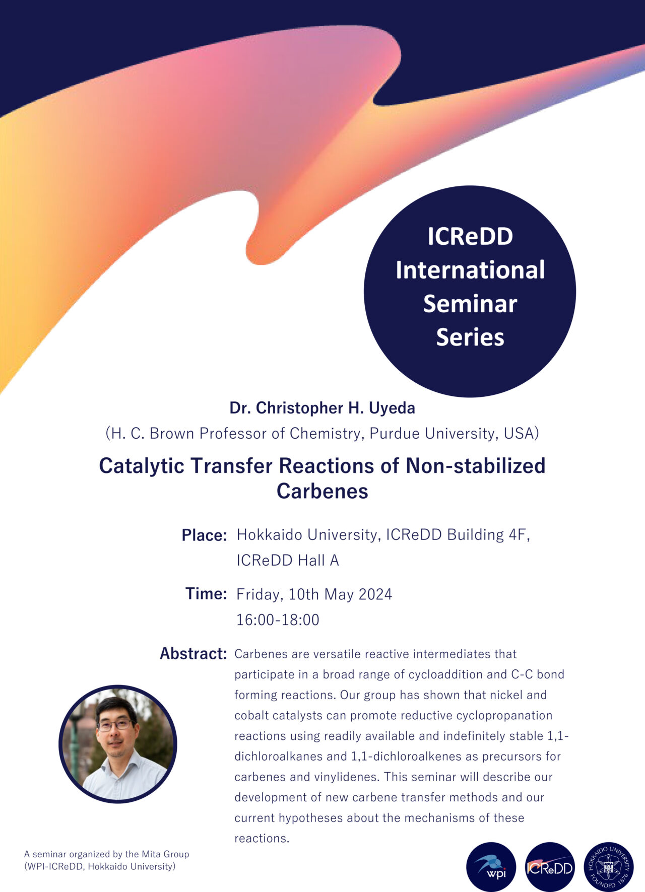パデュー大学のChristopher H. Uyeda教授によるICReDD国際セミナーを開催します。 – 北海道大学 化学反応創成研究拠点 ...